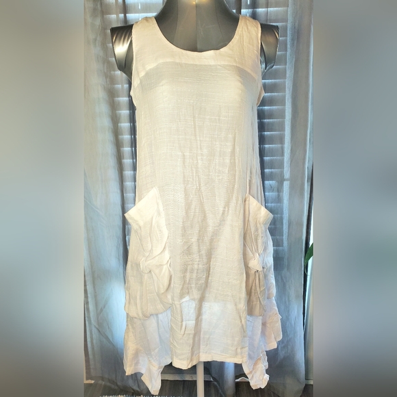 Kaktus | Dresses | Kaktus White Cheesecloth Summer Dress Coverup | Poshmark